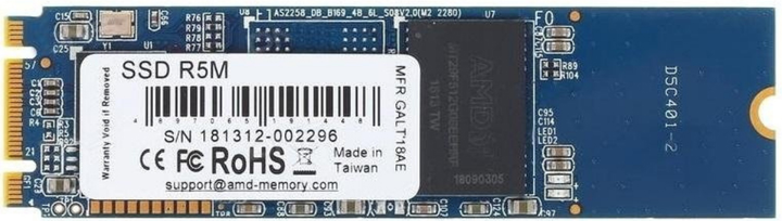 SSD диск AMD Radeon R5S 512GB NVMe M.2 PCIe 3.0 x4 3D NAND TLC ...