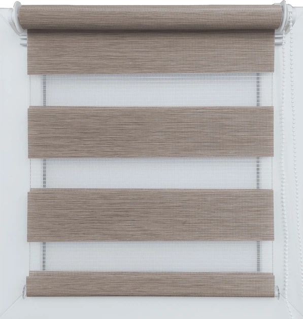 Ролета Bigimot День-ночь с направляющей 27.5*170 см Коричневий ...