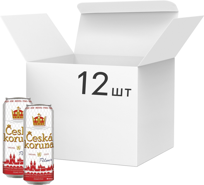 Упаковка пива Ceska Koruna Pilsner светлое фильтрованное 4.1% 0.5 л x ...