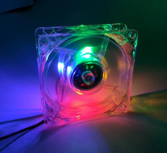 Кулер корпусной Voltronic Fan DC sleeve fan 2pin MOLEX 120x120x25мм LED ...