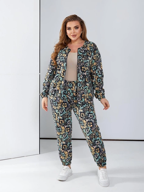 Весенне-летний повседневный костюм из французского трикотажа, Slazer ...