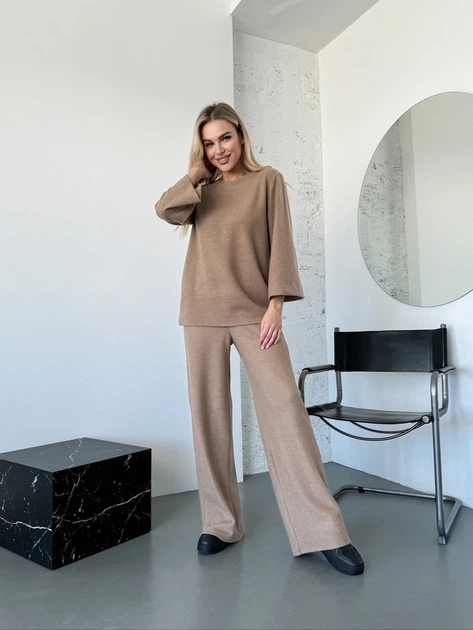 Костюм женский ангора рубчик кофта + брюки G&M k-105147 46-48 Размер ...