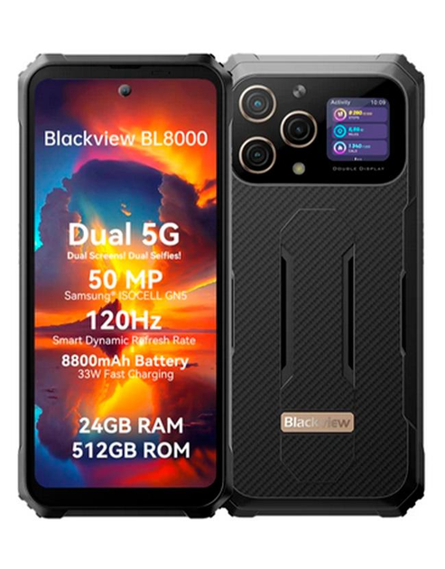 Защищенный смартфон Blackview BL8000 5G 12/512gb black-gold – фото ...