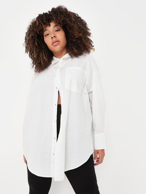 Рубашка оверсайз женская Missguided PSTW101373 44 Белая ...