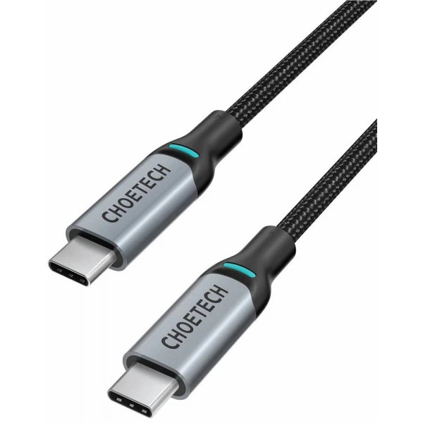 Кабель USB3.1 Type-C M-M Choetech XCC-1002 1.8м PD100W оплетка черный ...