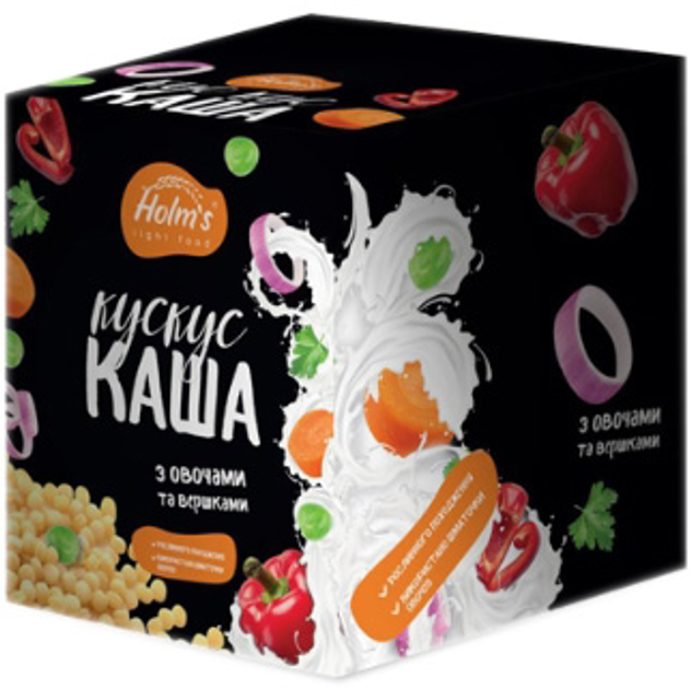 Упаковка каши HOLMS Кускус с овощами и сливками 40 г х 12 шт ...