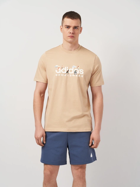 Футболка хлопковая длинная мужская Adidas Sportswear M LANDSCAPE SPW ...