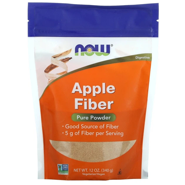 Чистая яблочная клетчатка Now Foods Pure Apple Fiber с пектином и ...