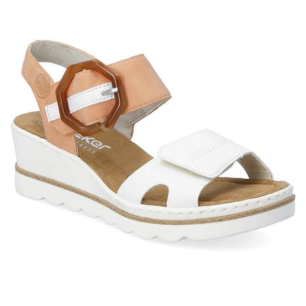 Босоножки Rieker 67476/38 060140-38 Белый с оранжевым от продавца: Veritas – в интернет-магазине ...