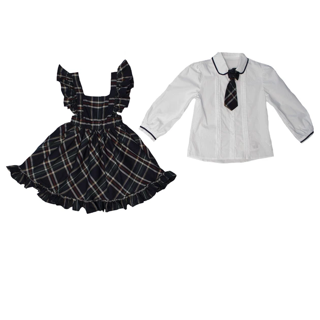 Костюм с платьем школьный для девочки XFJK 86010 116 см Синий от ...