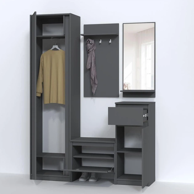 Сучасний модульний передпокій Майстер Форм Брайт у вузький довгий