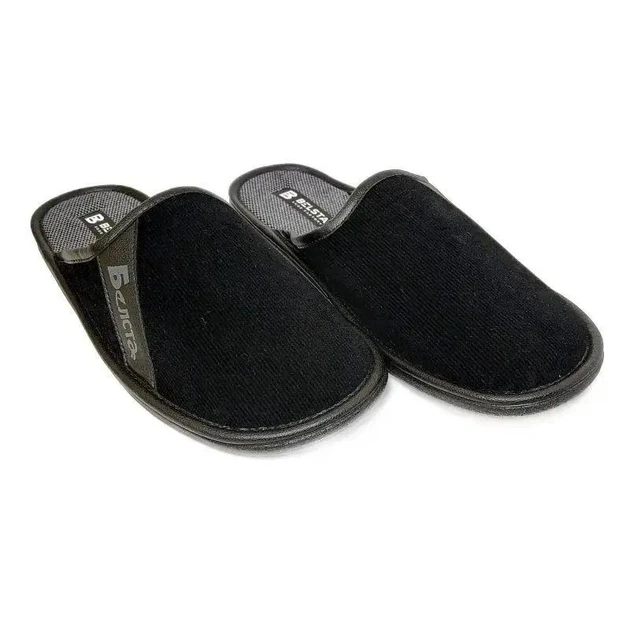 Чоловічі домашні капці Белста закриті кімнатні вельветові 41 26 26 5 см Чорні 422 2 чорний