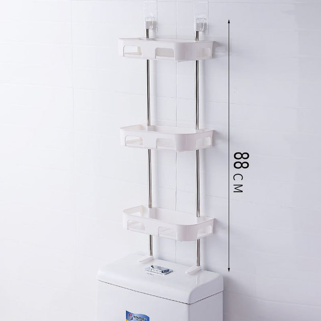 Полиця стелаж у ванну 3 яруси 88х30х14 5см Storage Rack N 13 фото
