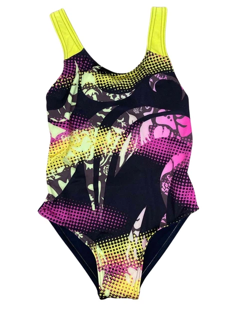 Купальник спортивный Keyzi 158 Желтый-шоколадный Graffiti big ...