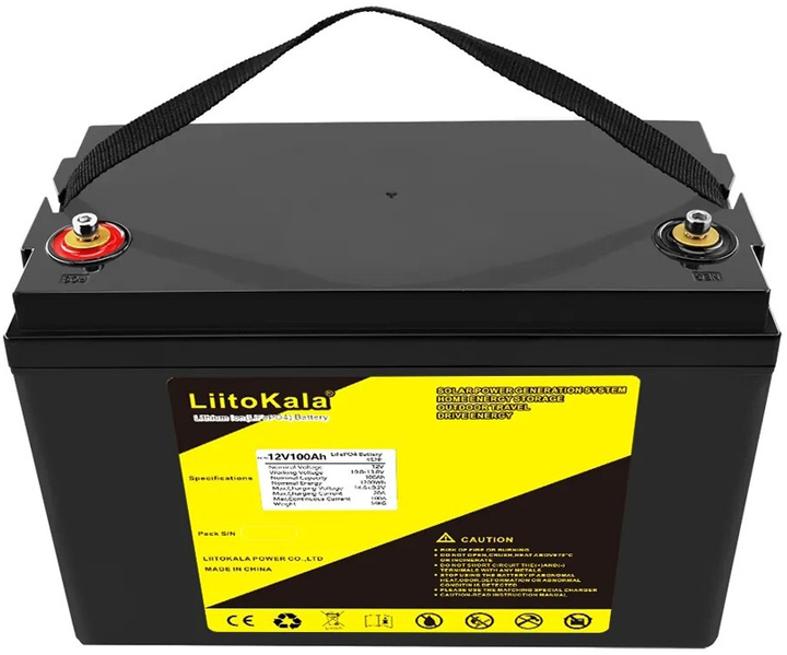 Аккумуляторная батарея LiitoKala LiFePO4 12V 100Ah (4S2P) (YT29739 ...