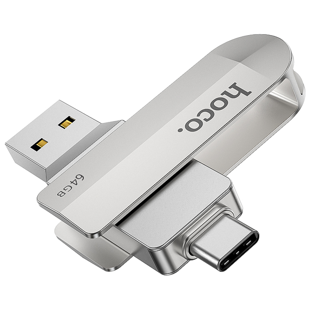 Флешка HOCO Wise USB3. 0 Type-C OTG USB flash drive UD10 64GB срібляста ...