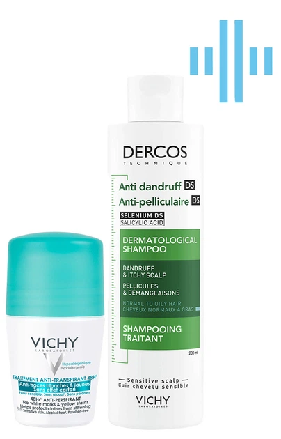 Набір Vichy Шампунь Dercos проти лупи посиленої дії для нормального та ...