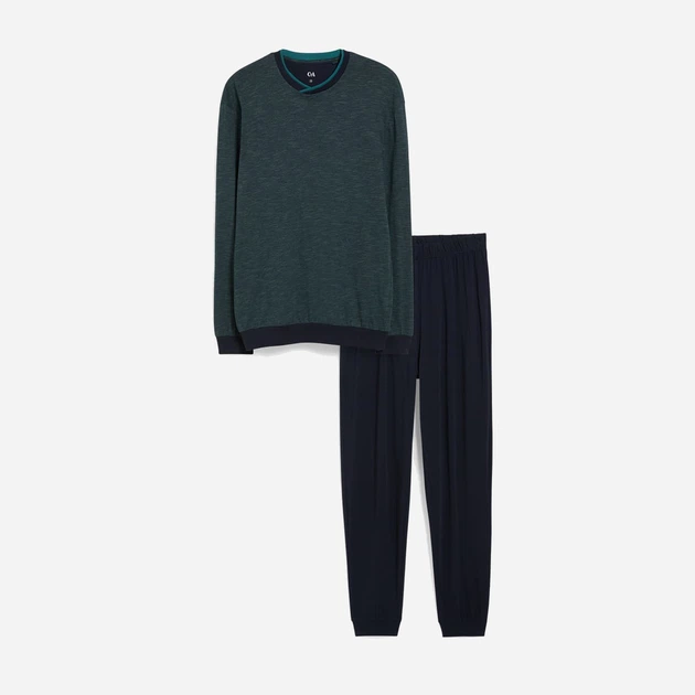 Пижама (кофта + штаны) мужская хлопковая C&A 84833-2175299 M Бирюзовая ...