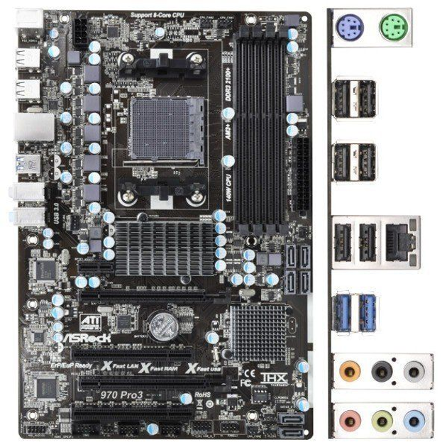 Материнська плата AsRock 970 Pro3 (970 Pro3) (sAM3/AM3+, AMD 970, ATX ...