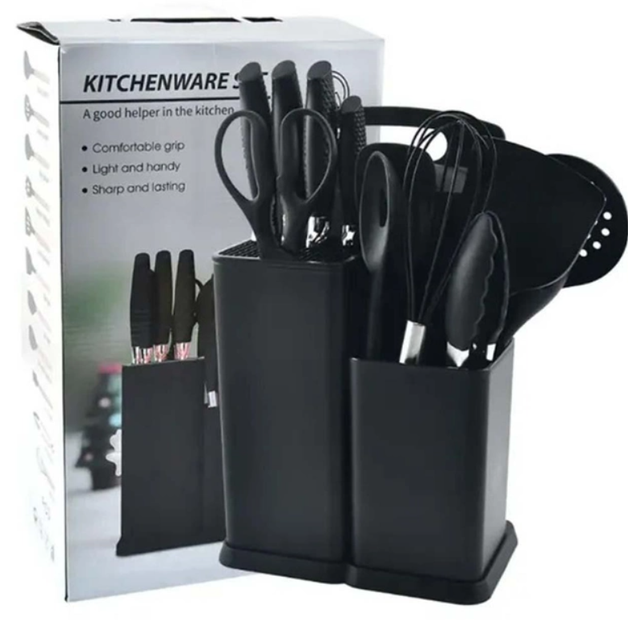 Набор кухонных принадлежностей 19 предметов Kitchen Set Чёрный – фото ...