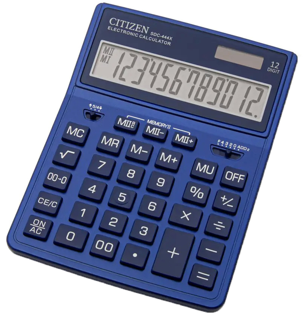 Калькулятор Citizen 199х153 мм 12-разрядный Темно-синий (SDC-444XRNVE ...
