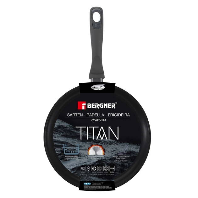 Сковорода Bergner Titan, 24 см (BG-7926-GY) – фото, отзывы ...
