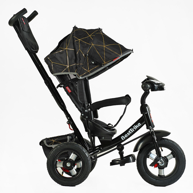 Дитячий триколісний велосипед Best Trike 3390 надувні фара з Usb
