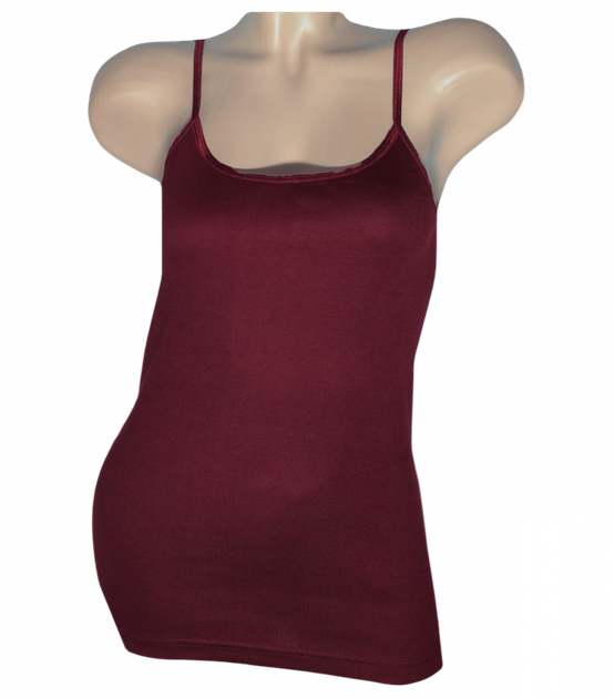 Женская майка на тонких бретельках - Tengulu - 100 - M - Бордовый (1270 ...