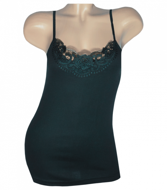 Майка женская на тонких бретельках - Tengulu - 110 - XXL - Черный (1005 ...