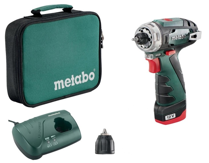 Аккумуляторная дрель-шуруповерт Metabo PowerMaxx BS 12V 1x2 Ач Li-Power ...