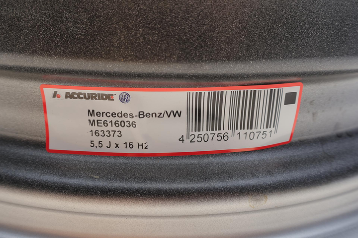 Колесный диск Accuride 5.50J x 16 H2 ET111 MB Sprinter 508-519/VW ...