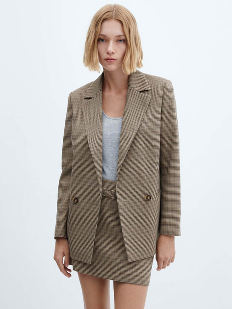 Пиджак клетчатый удлиненный женский Mango Charlott 57093801-30 L ...