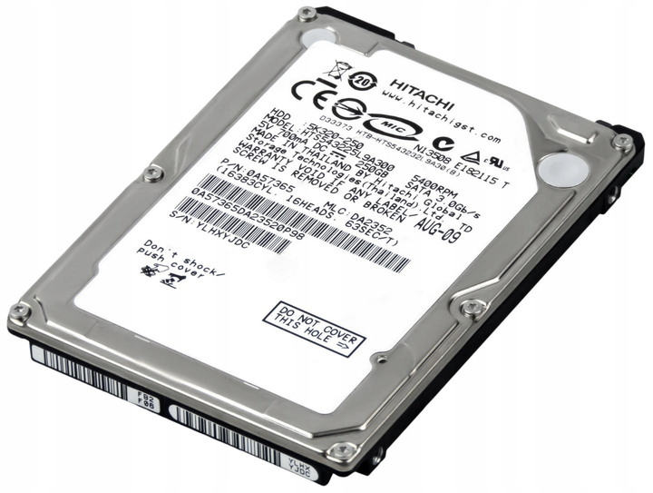 Жесткий диск Hitachi (HGST) Travelstar Z5K320 250GB 5400rpm 8MB 0A78602 ...