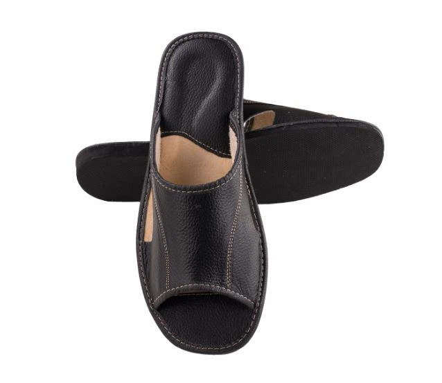 Мужские кожаные тапочки Baffiks размер 47, цвет черный – Оригинальная ...