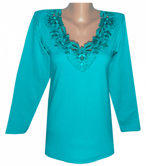 Однотонная футболка женская с длинным рукавом - Tengulu - 500 - 3XL ...