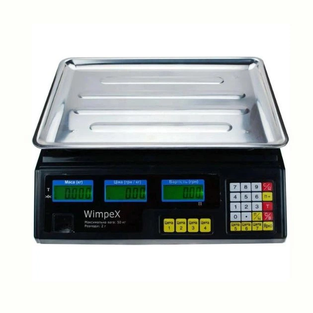 Вага торгова WimpeX WX50KG 4V, 23Х34см, До 50кг, (242095000000663) – фото, отзывы ...