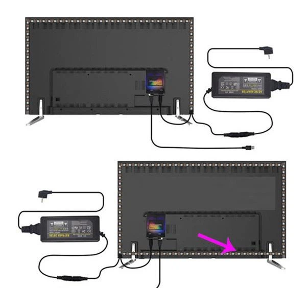 Розумна Динамічна LED підсвітка монітора 60 ламп/метр, 3 метра ...