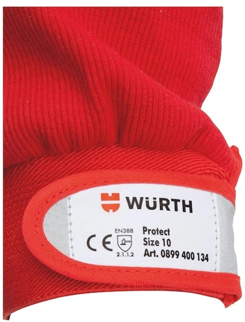 Рукавиці робочі захисні шкіряні Wurth PROTECT розмір 8 пара (0899400132 ...