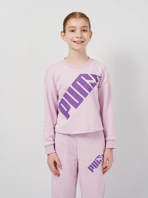 Детский свитшот Puma Power Crew TR G 67936160 122-128 см Grape Mist ...