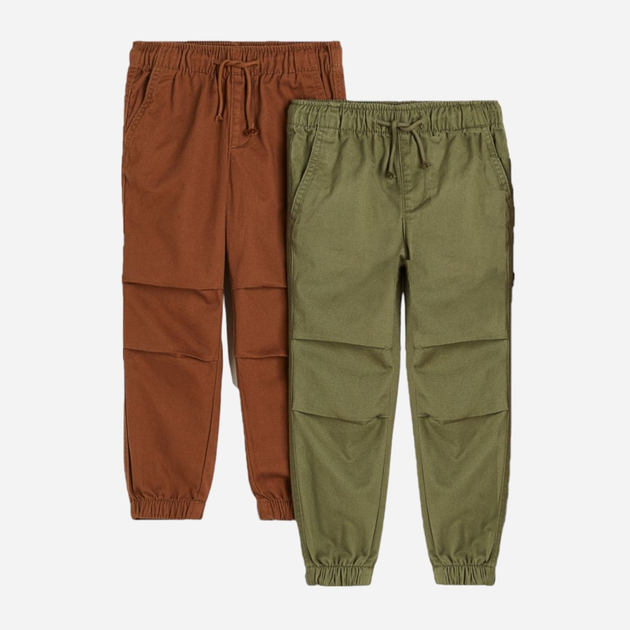 Детские брюки-джоггеры для мальчика H&M 061168049 122 см Коричневый с ...