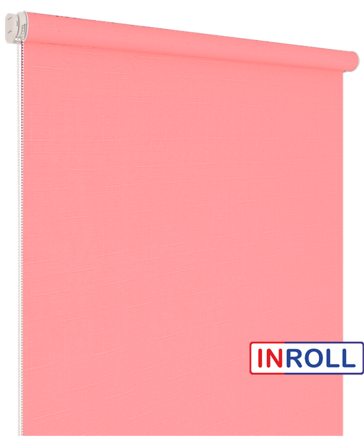 Ролета тканевая INROLL Есо-Mini Plus 97,5х165 см Len Розовый 1870 ...