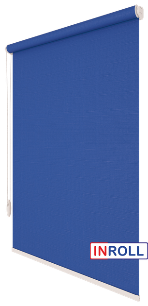 Ролета тканевая INROLL Есо-Mini Plus 85х165 см Len Темно-синий 2075 ...