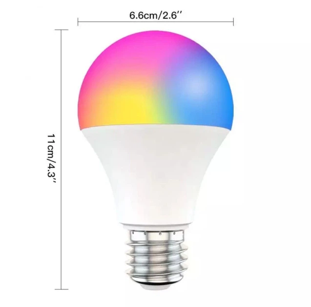 Умная лампочка Tuya Smart LED WiFi A60 E27 RGB Color & White 2700K-6500K 9W - 803864 – купить ...