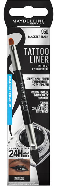 Стойкая гелевая подводка для век Maybelline New York Tattoo Liner со ...