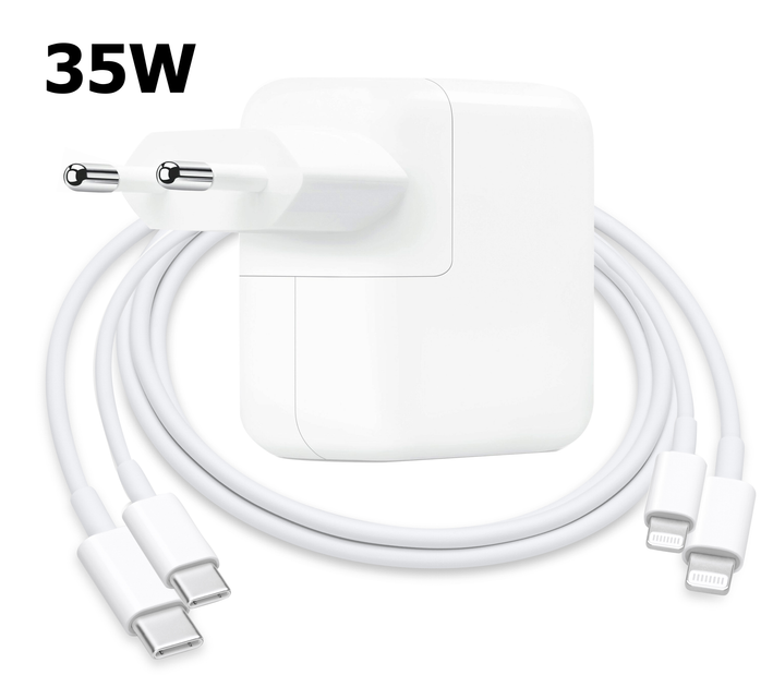 Комплект зарядное устройство 35W адаптер для айфон + 2 Type-C кабеля по ...