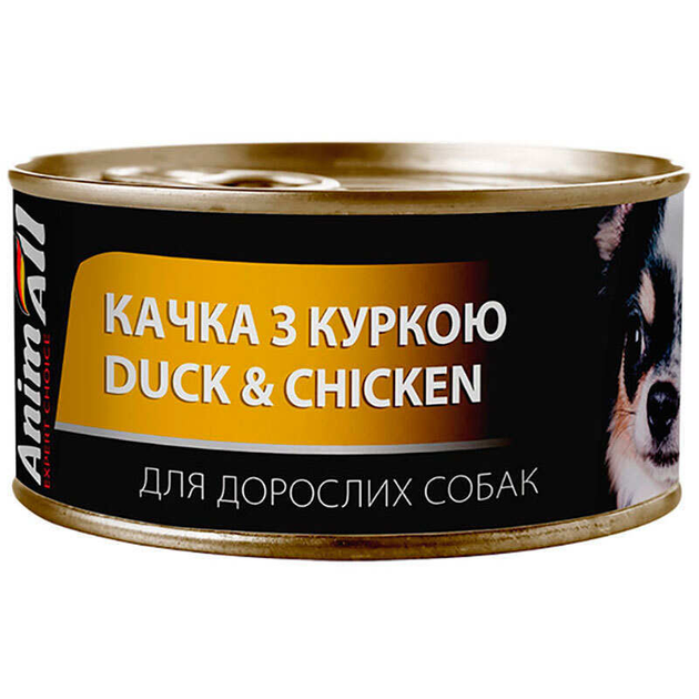 Консервований корм AnimAll Вологий корм для дорослих собак з качкою та ...