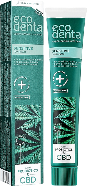 Зубна паста для чутливих зубів із канабідіолом Ecodenta Sensitive Cbd