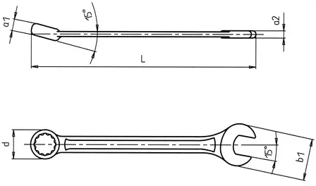 Ключ гайковий комбінований Wurth ZEBRA коротке виконання WS41 ...