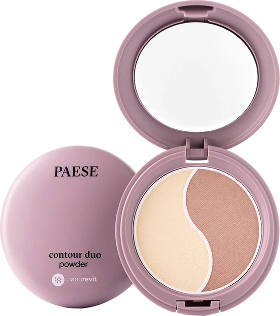 Палетка 2в1 пудра + бронзер Paese Nanorevit Contour Duo Bronzer ...