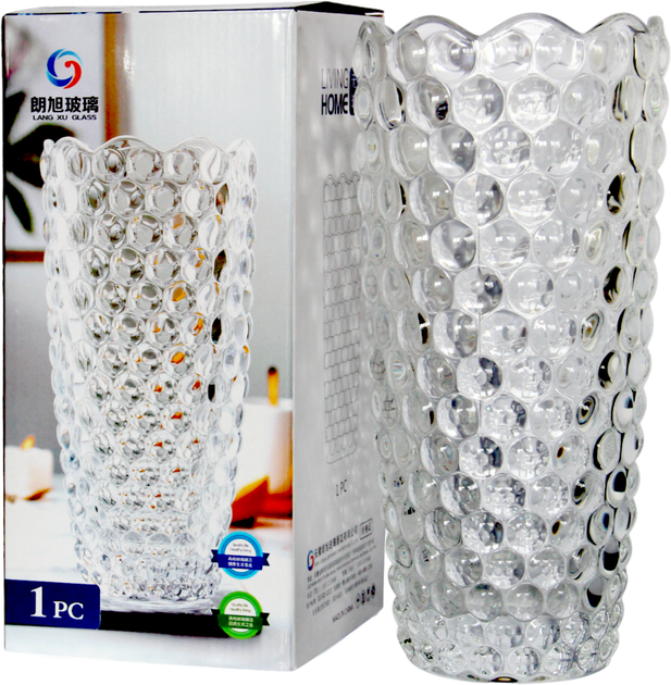 Ваза для цветов стеклянная Crystal Nancy 29.5 см прозрачная (83000007/1 ...